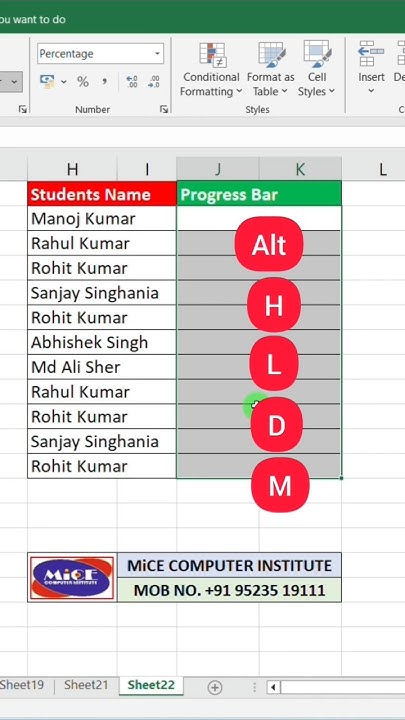 Student progress bar excel#viral #viralreels #reels #instagram #progressbar #exceltips # ...