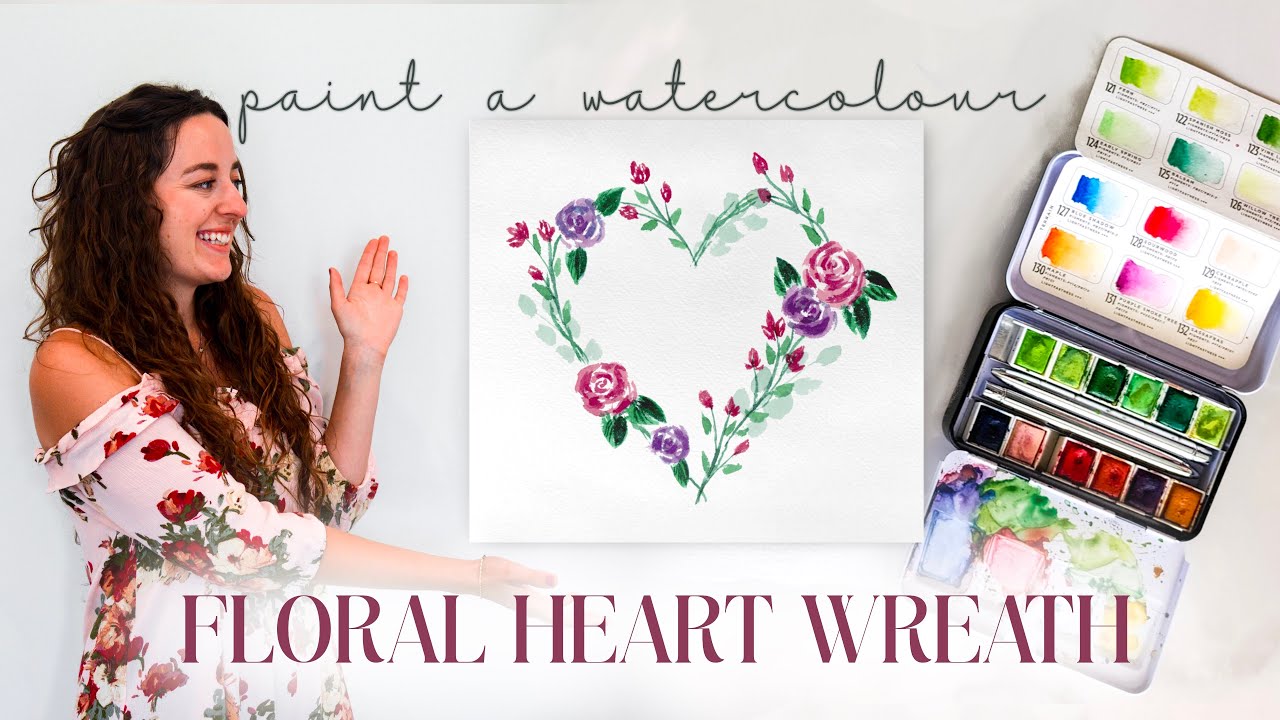 EASY VALENTINES PAINTING! Watercolor Tutorial - YouTube
