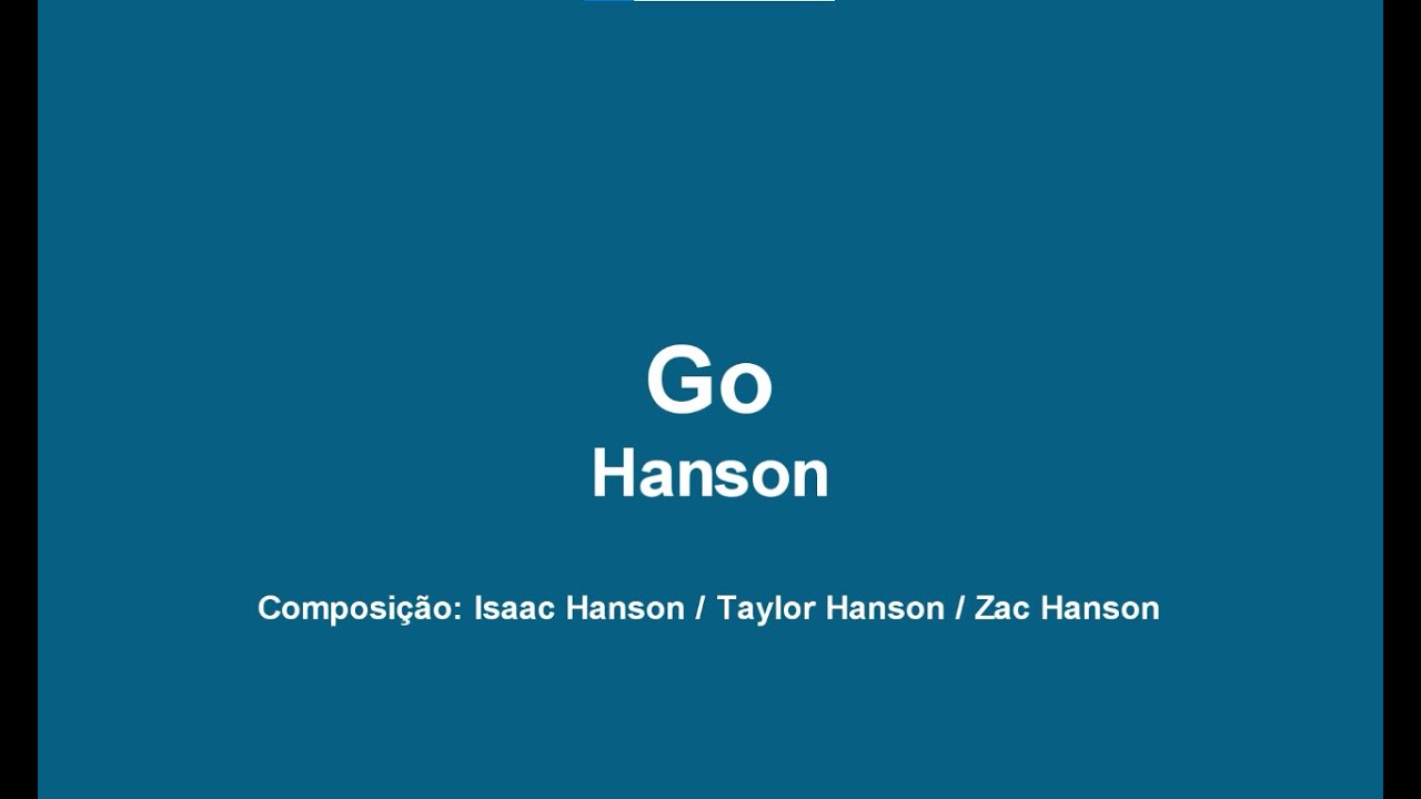 Karaoke - Hanson - Go - YouTube
