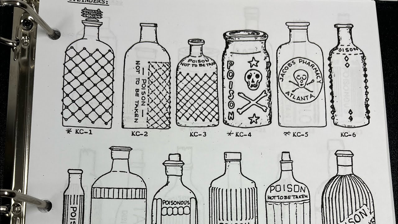 Antique poison bottle reference book. - YouTube