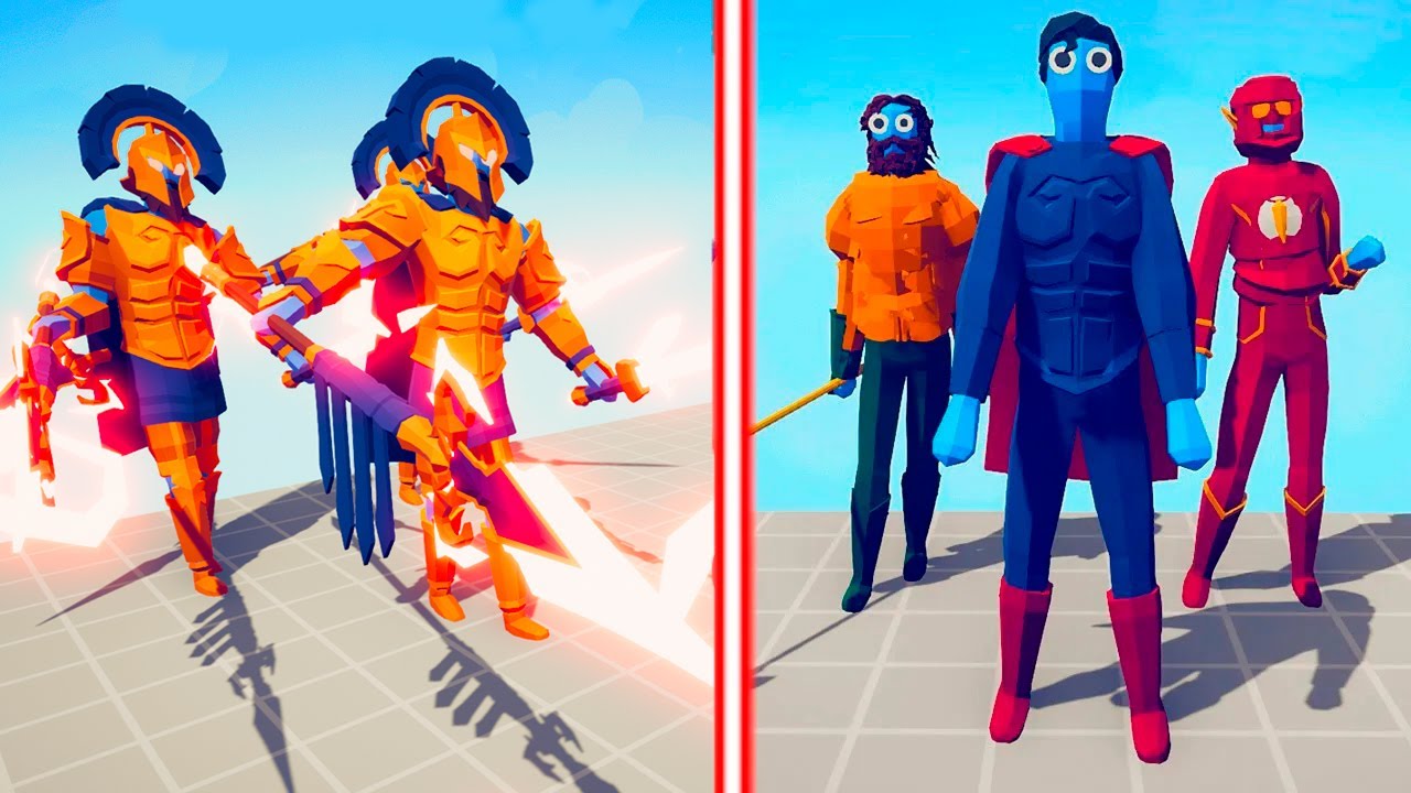 ARES TEAM vs DC TEAM | TABS - Totally Accurate Battle Simulator - YouTube