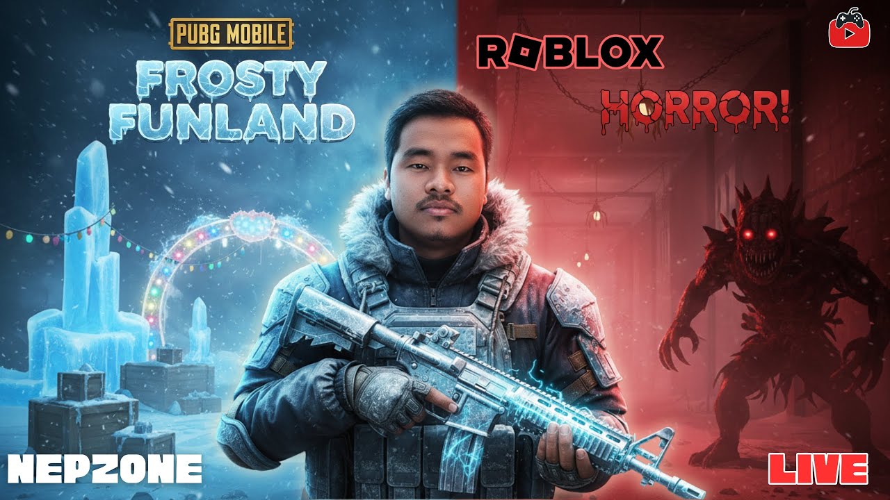 Frosty Funland PUBG 🔥 + Roblox Horror LIVE! | M416 Action & Scary ...