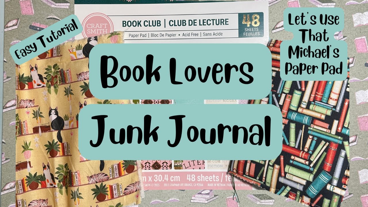 Michaels Book Club Paper Pad Junk Journal - YouTube