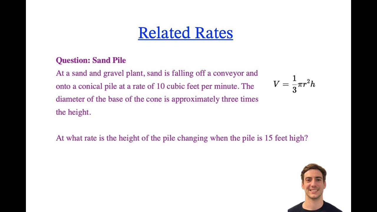Related Rates (Cone) - YouTube