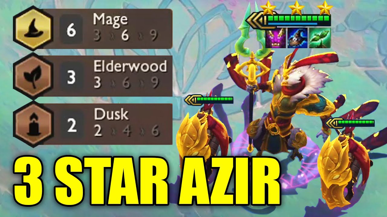 3 Star Azir But With Mage Elderwood Dusk Items Teamfight Tactics Tft