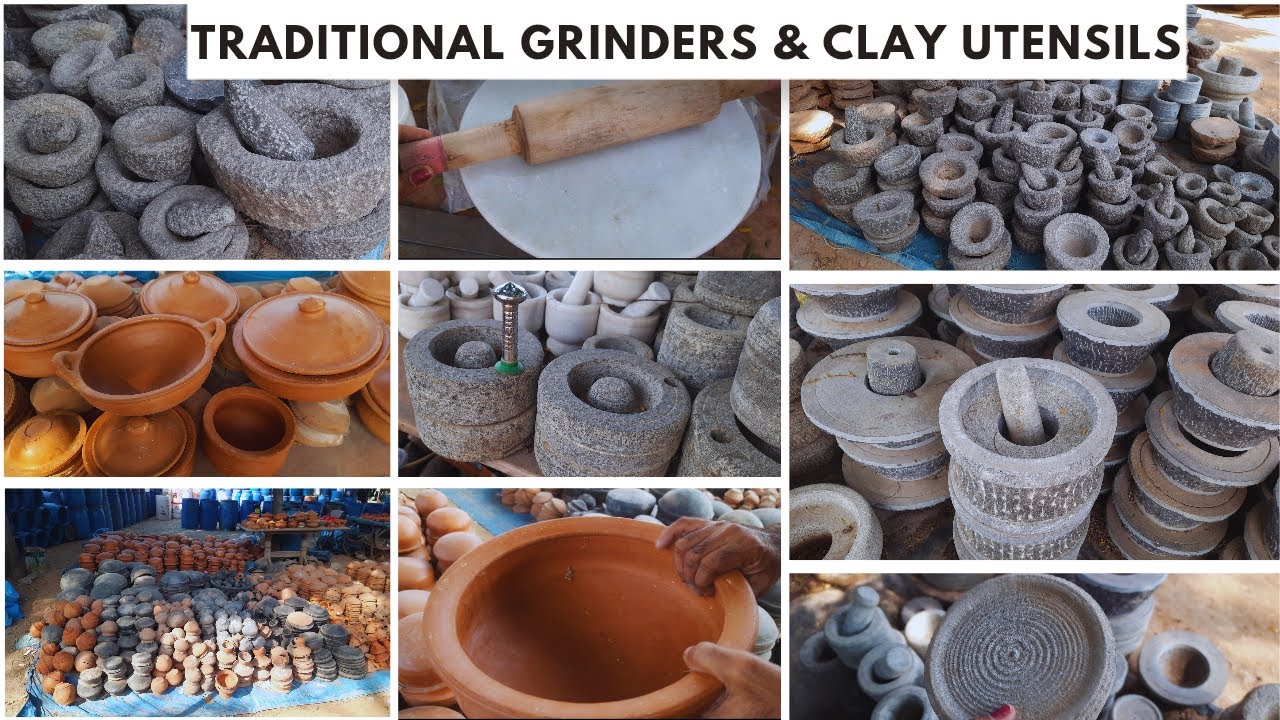 Hyderabadలో అతి తక్కువ ధరకే సాంప్రదాయ పాత్రలు,రోళ్ళు|Traditional ...