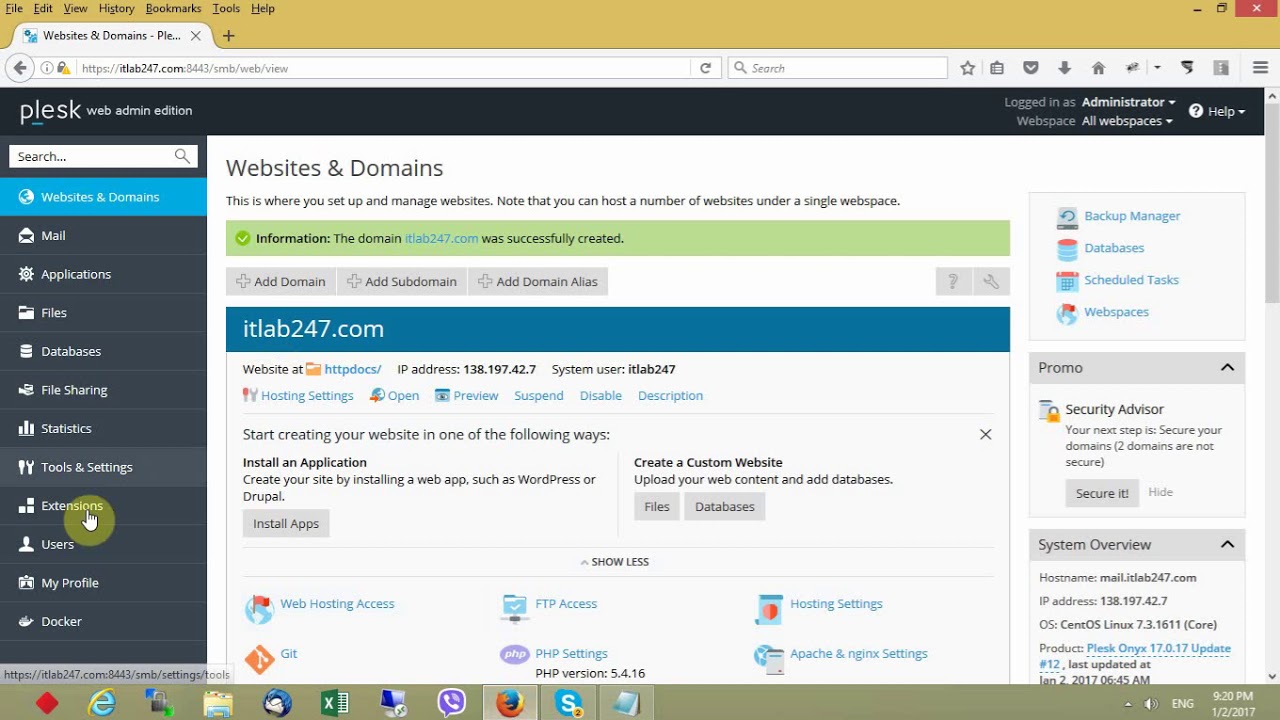 How To Create Account On Plesk - Tutorial for Beginners - YouTube