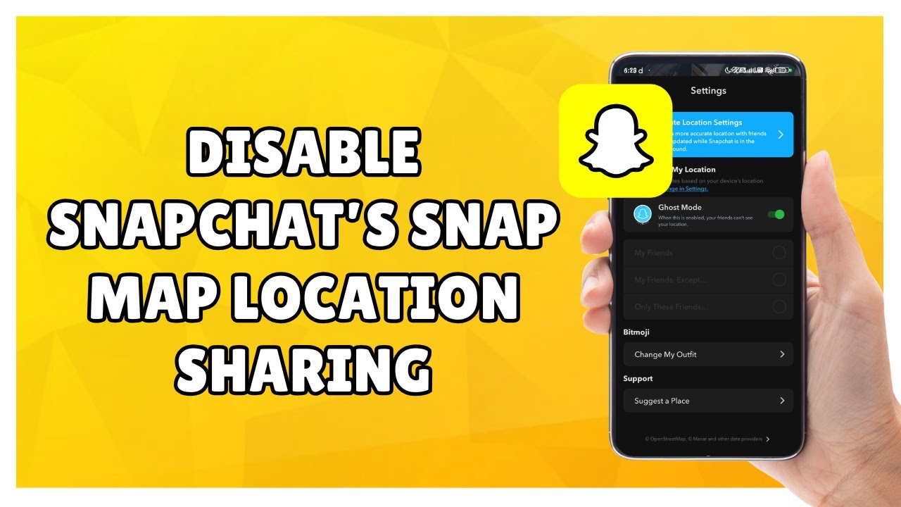 How to Disable Snapchat’s Snap Map Location Sharing - YouTube