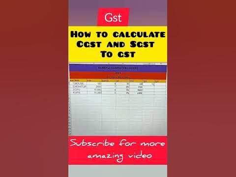 how to calculate sgst and cgst in excel || gst in excel || #shorts #shortsvideo #excel # ...