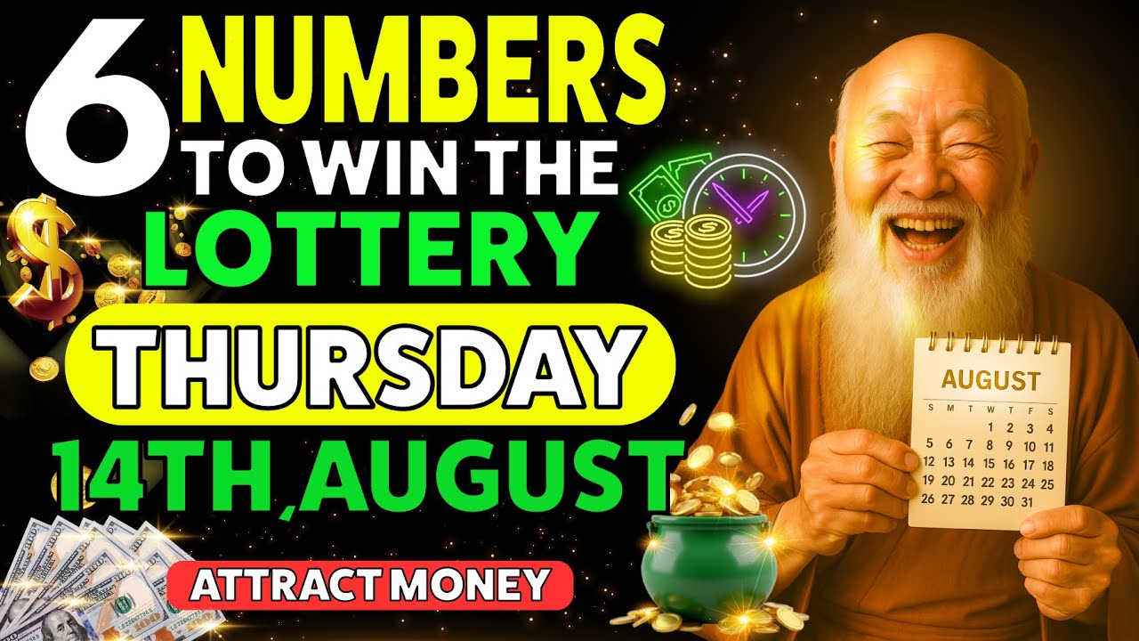6 LUCKY NUMBERS to Win the Lottery 🔮💸– THURSDAY, AUGUST 14, 2025! - YouTube