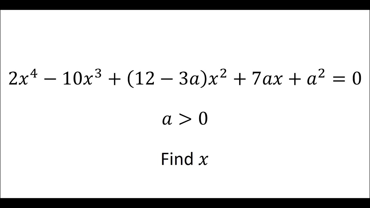 An amazing algebra problem | Can you solve this equation? | Algebra | Higher degree equations ...