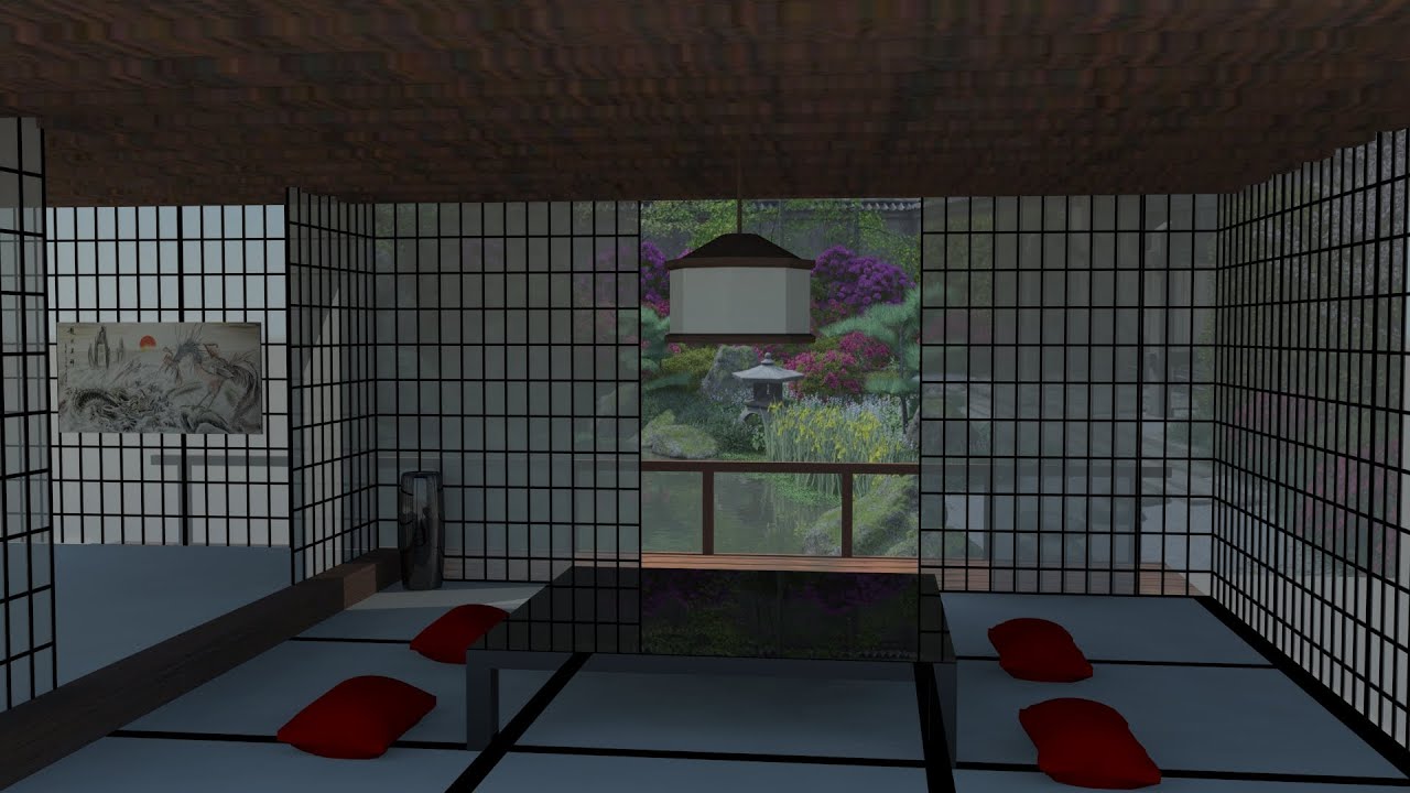 Maya tutorial: Modeling a traditional Japanese room - YouTube