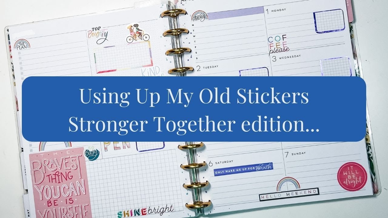 Using My Old Happy Planner Stickers for State Testing Week - YouTube