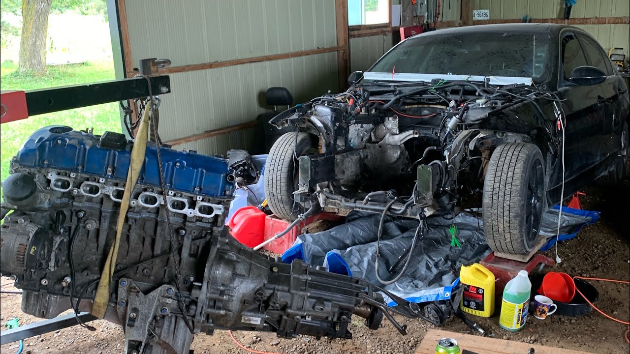 New turbo n52 engine install low compression pistons + gapped piston ...