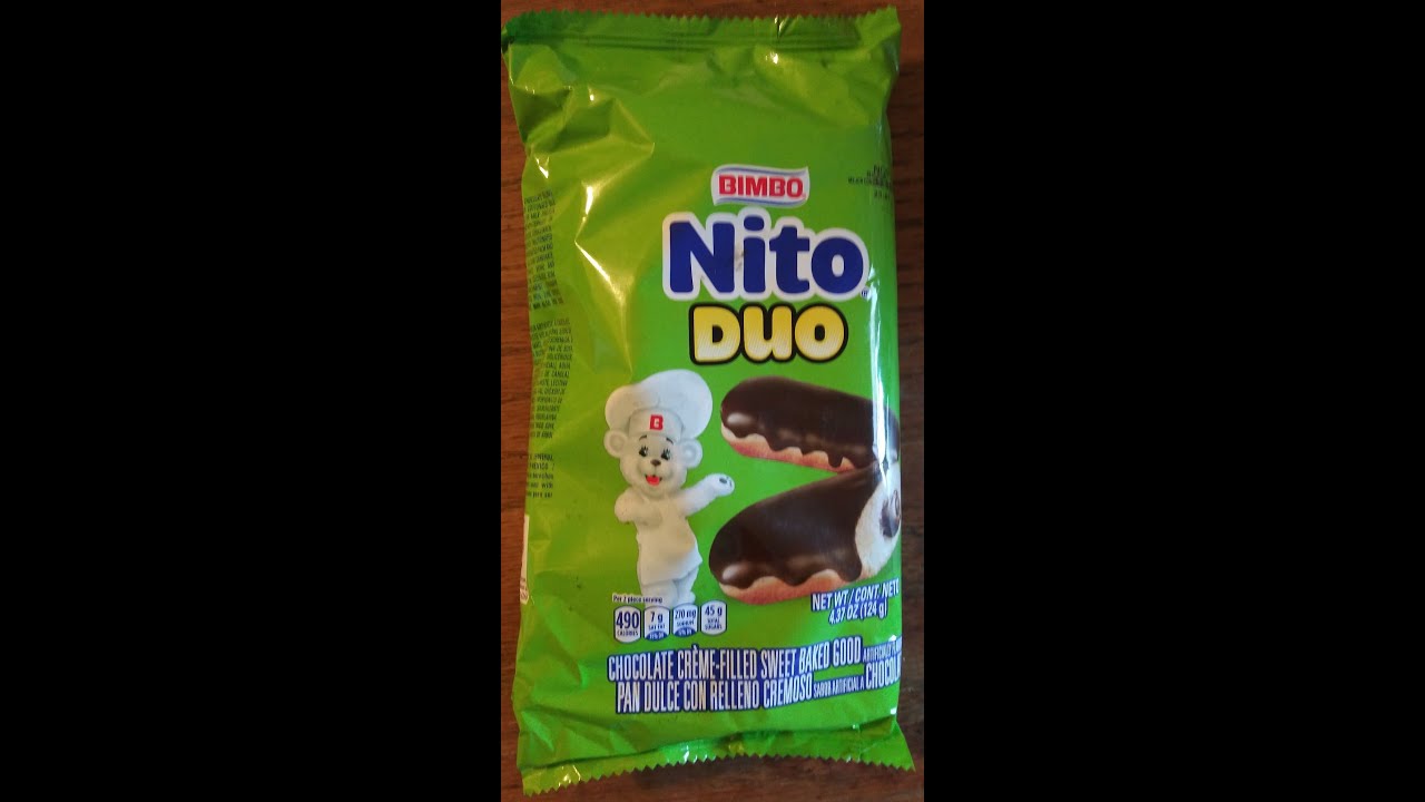Bimbo Nito Duo Chocolate Creme Filled Sweet Baked Goods Review - YouTube