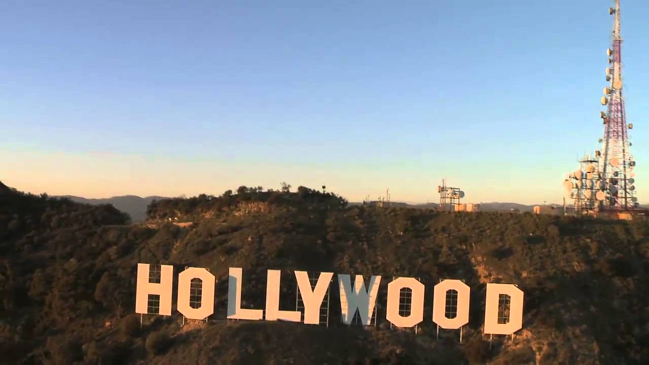 Famous Hollywood Sign Aerial View Stock Video Footage - YouTube