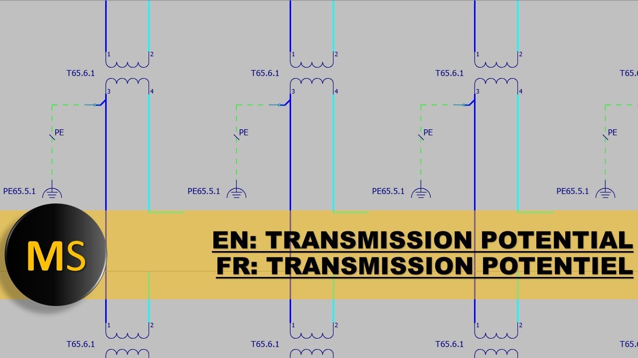 EPLAN P8 : TRANSMISSION POTENTIAL ON CONNECTION (WIRE) - YouTube