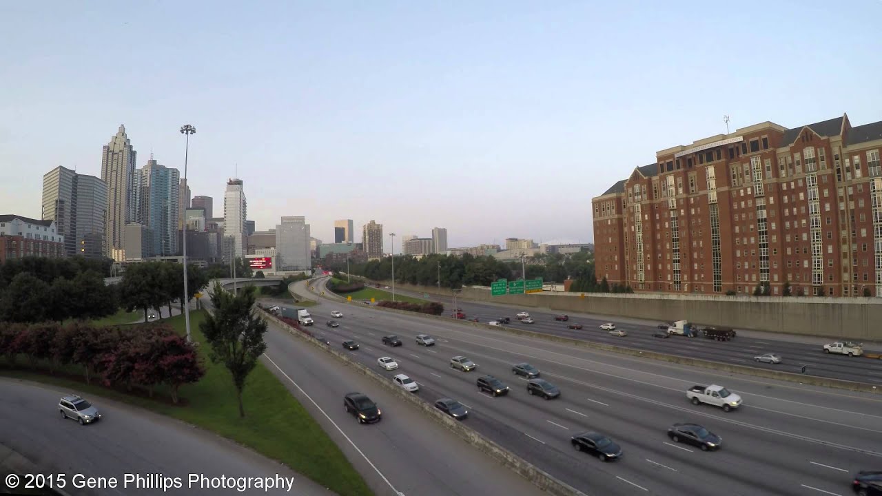 Downtown Atlanta Sunrise Time Lapse - YouTube