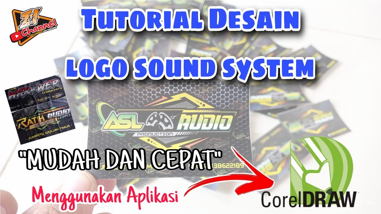 tutorial desain logo sound system - YouTube
