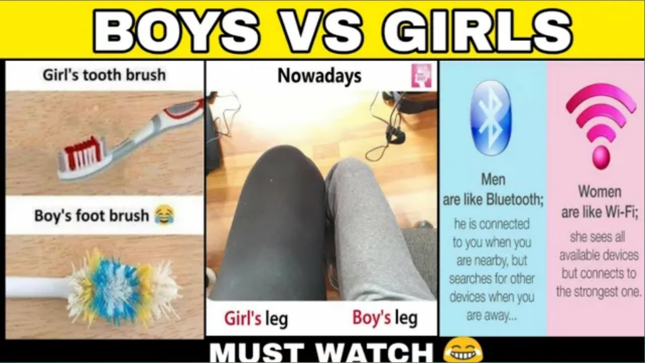 Girls vs boys memes !! Boys vs girls memes comparison funny memes by ...