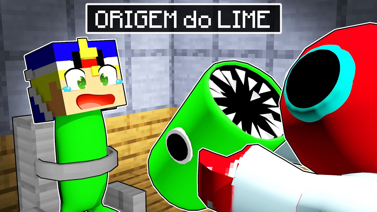 A ORIGEM do LIME do RAINBOW FRIENDS no MINECRAFT - YouTube