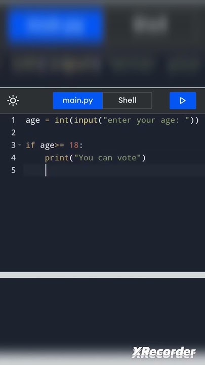 Can Vote Or Not In Python Coding Pythonbeginner Code Python Pythoncourse Youtube 
