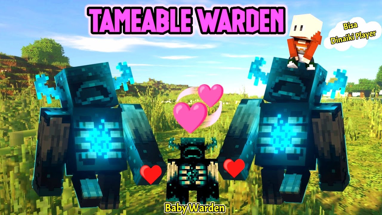 Tameable Wardens Addon Mcpe 1.19 - Bisa Punya Baby!! - YouTube