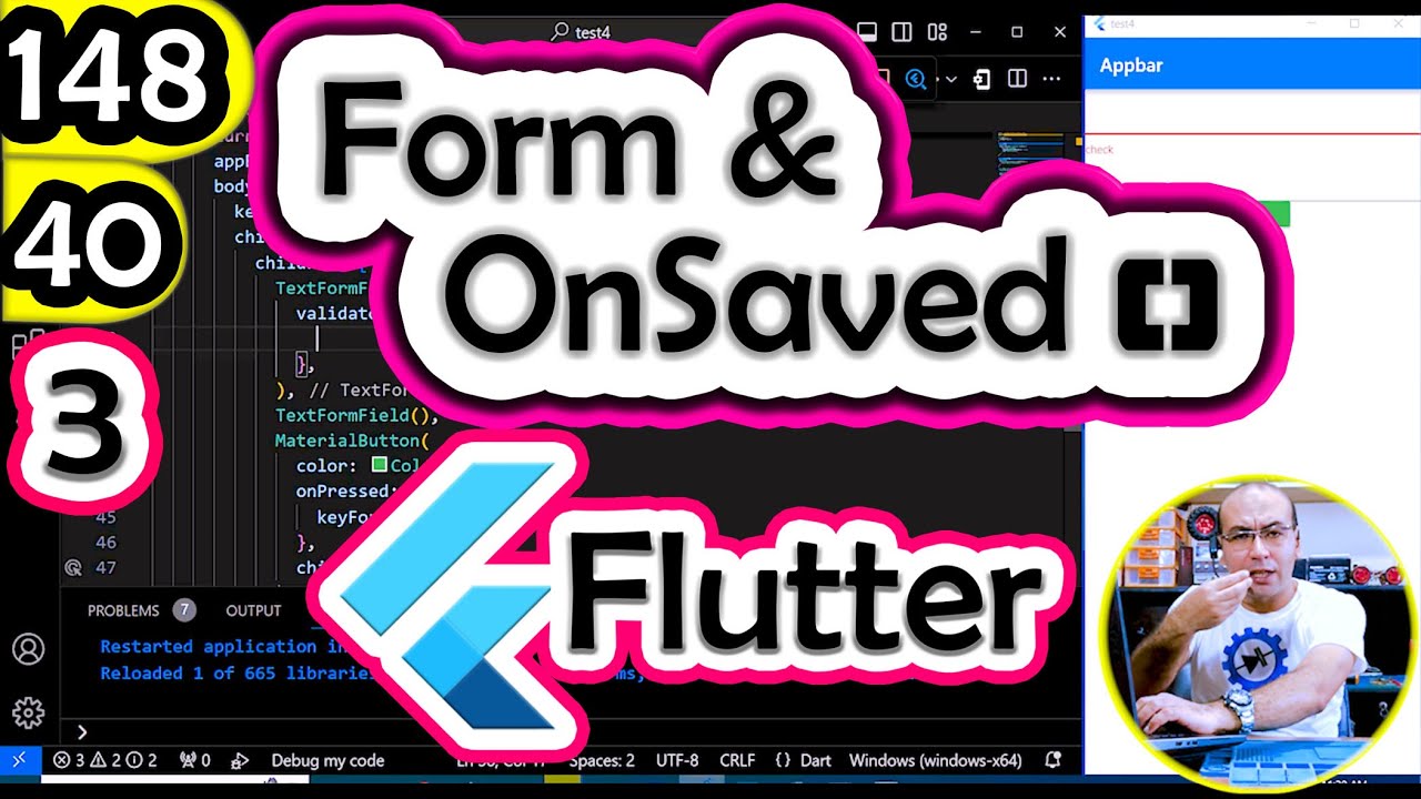 40_ٍForm - OnSaved| Flutter Course 2024 بالعربى - YouTube