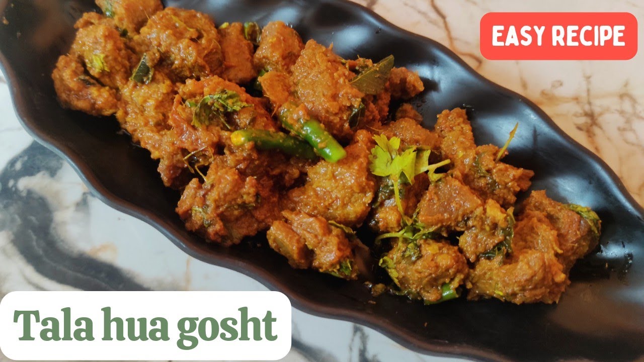 Tala hua Gosht | Easy recipe mutton fry | Nazima's kitchen - YouTube