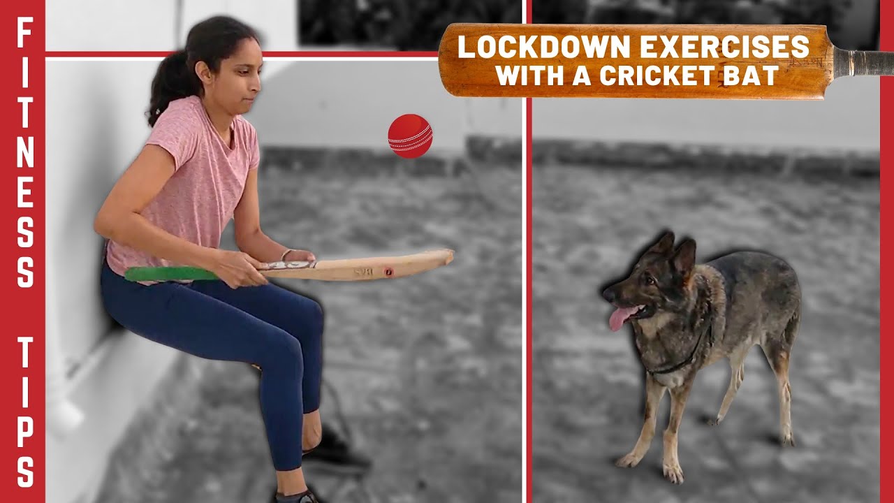 Lockdown EXERCISES with a CRICKET BAT | Fitness Tips #WithMe | CRICKET ...