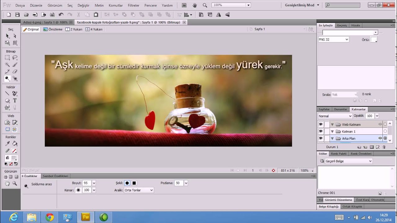 Adobe Fireworks CS5 Eğitim Videoları Uygulama 8-Soldurma - YouTube