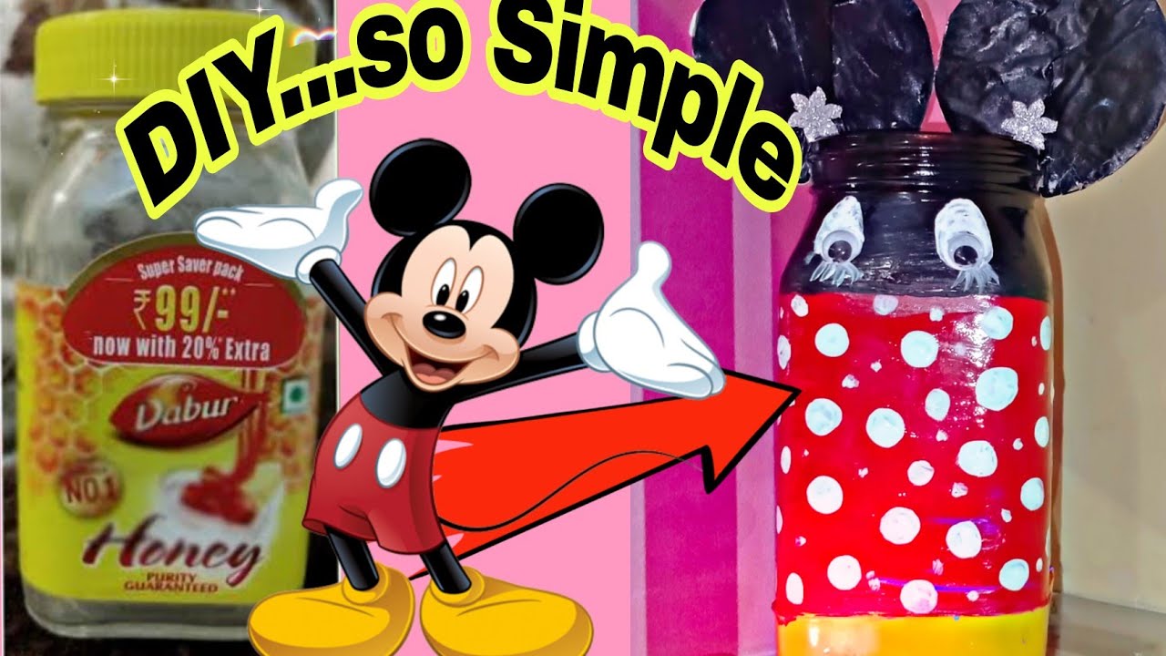 Mickey mouse pen stand /diy - YouTube