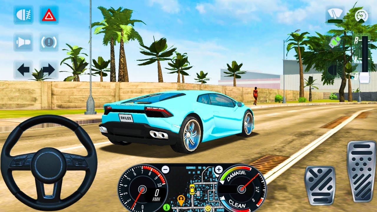 BLUE LAMBORGHINI HURACAN CAR GAMEPLAY AND WALKTHROUGHS - TAXI SIM 2022 ...
