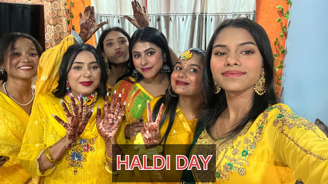 Haldi Vlog | Haldi Day | Big Celebration 🎉 | Haldi Ceremony | Sabki ...