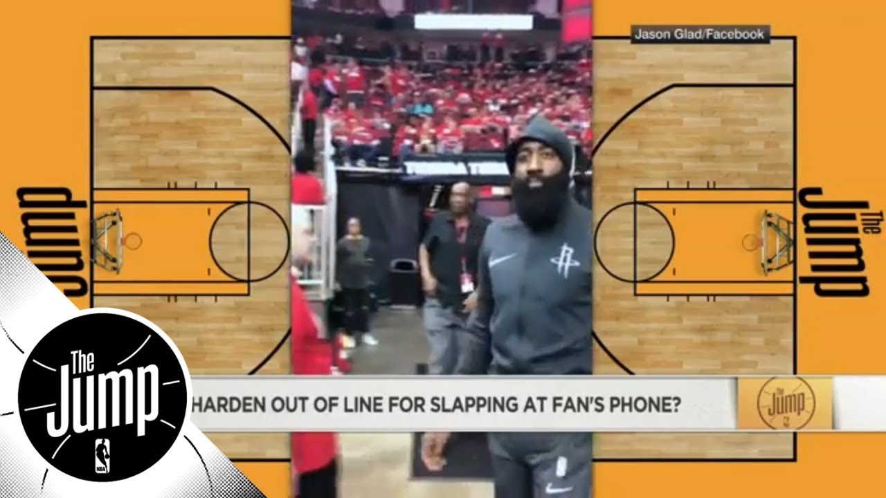 The Jump reacts to video of James Harden slapping at fan's phone | The ...