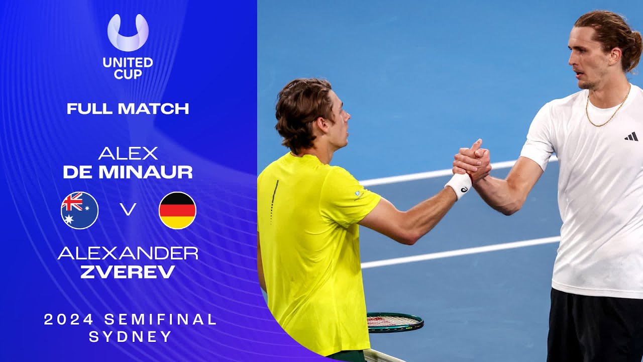 Alex de Minaur v Alexander Zverev Full Match | United Cup 2024 ...