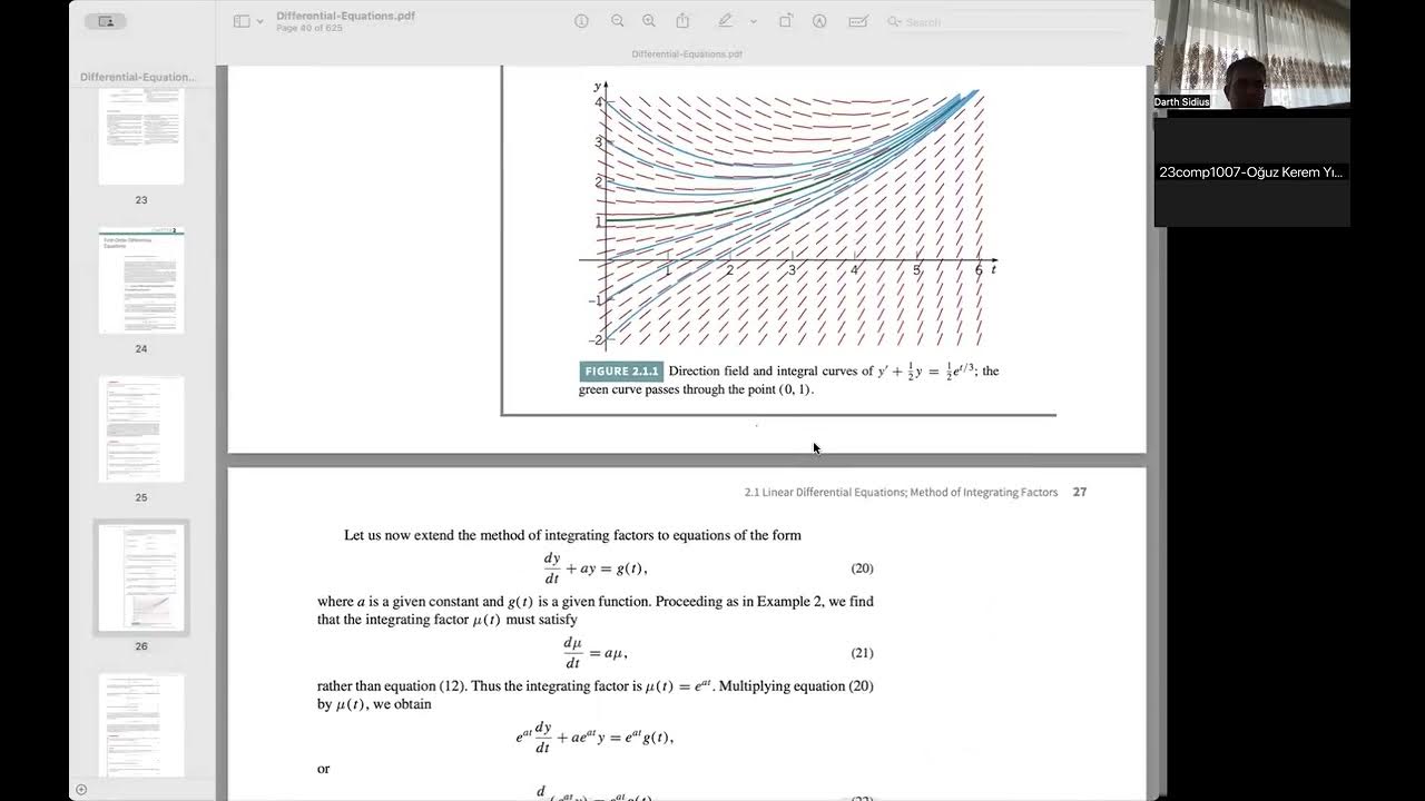 Linear Differential Equations (Method of Integrating Factors) - YouTube