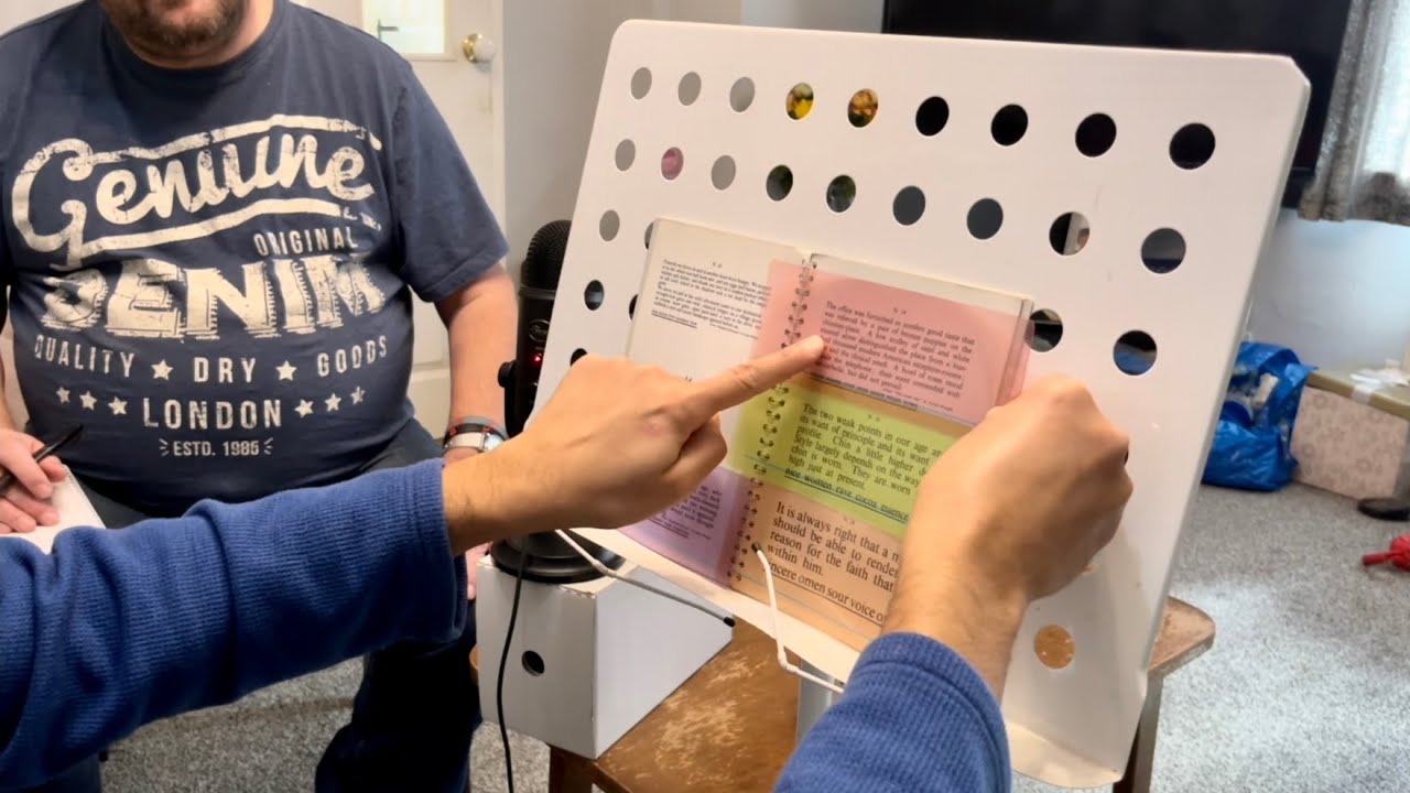 ASMR: Coloured Overlay Visual Stress test on a Real Person - YouTube