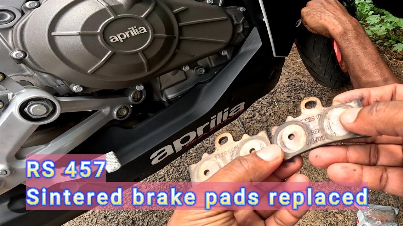 RS 457 stock brake pads are done at 5K Kms | Replaced Brembo Sintered ...