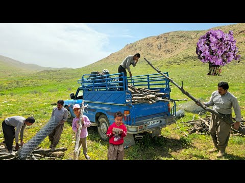 Nomadic migration in Zagros | Preparing Fayez and Fariba's family for a trip to cold regions 🌄🐐