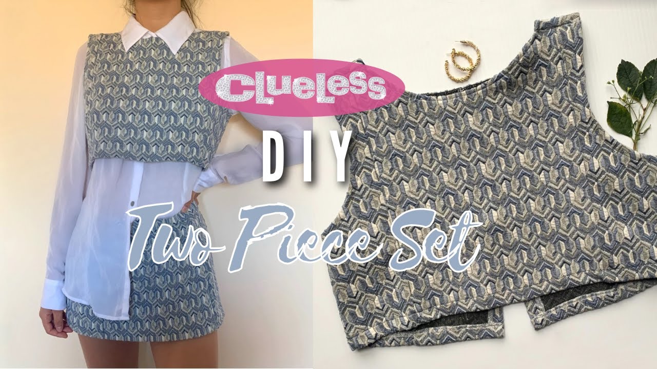 DIY Two Piece Set/ Thrift Flip Clueless Inspired - YouTube