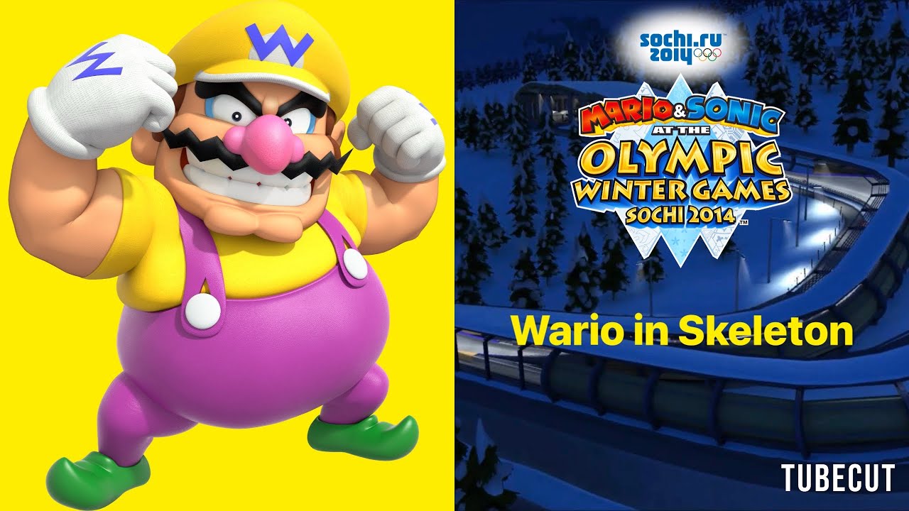 Mario & Sonic at the Sochi 2014 Olympic Winter Games Skeleton (Wario ...
