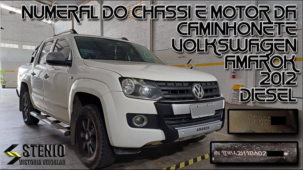 Local da numeração do chassi e motor da caminhonete Amarok 2012 à ...