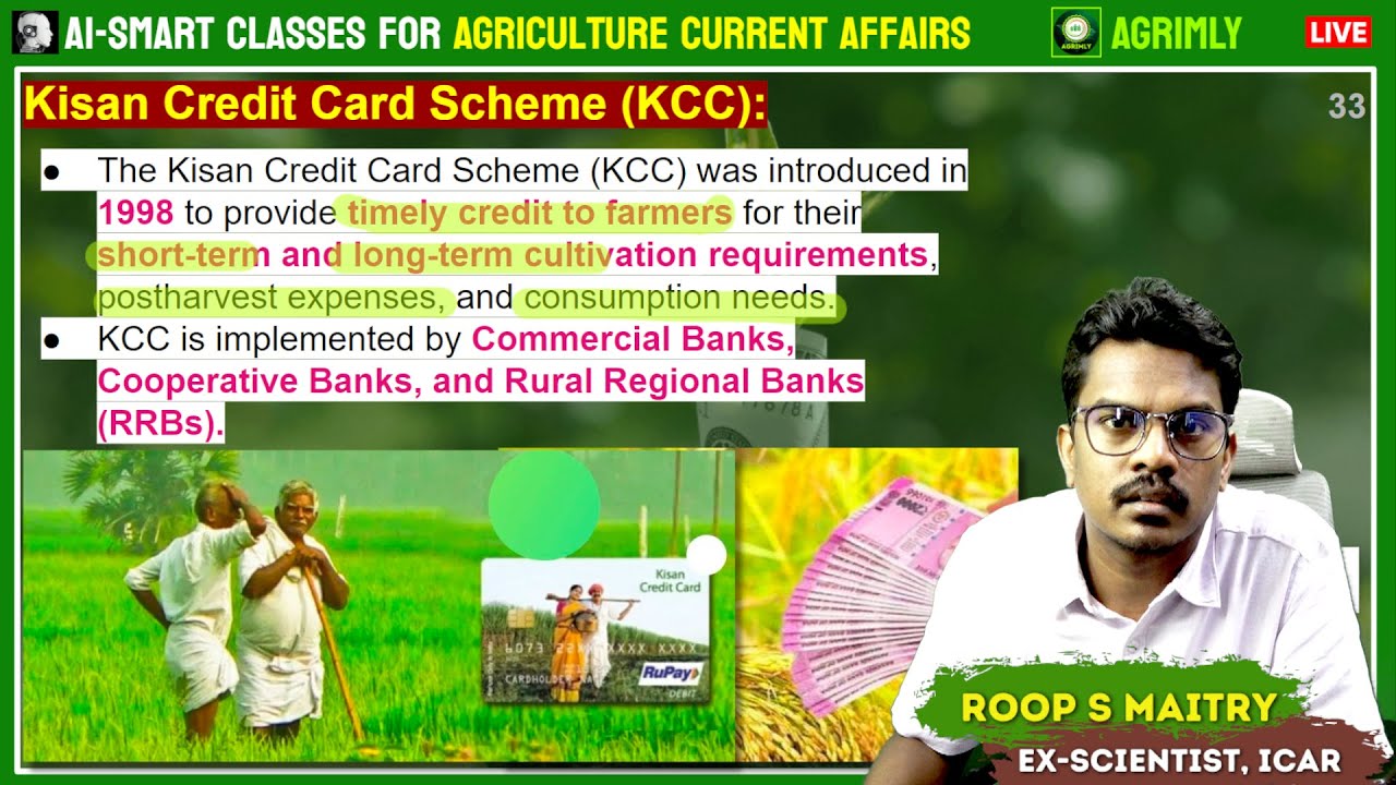 Kisan Credit Card Scheme (KCC) - Updates 2023 Agri Current Affairs ...