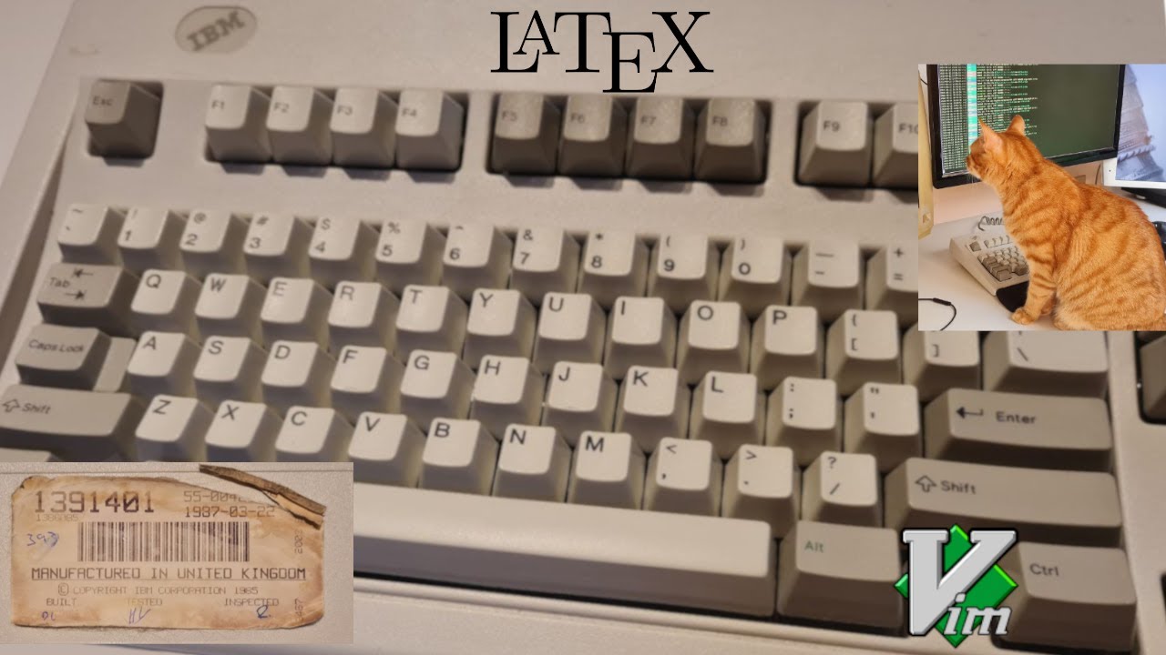 Using my 1987 Model M to write a LaTeX/Beamer presentation in Vim ...