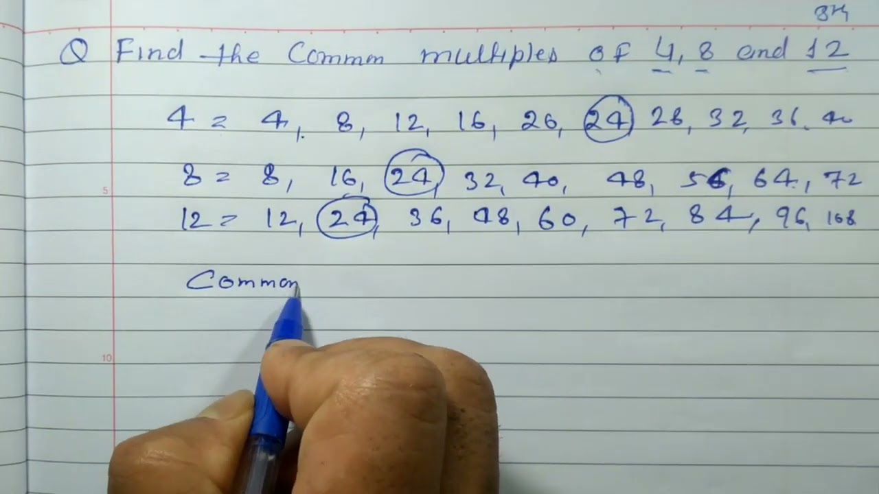 Find The Common Multiples Of 4 8 And 12 YouTube Find The Common Multiples Of 4 8 And 12 YouTube