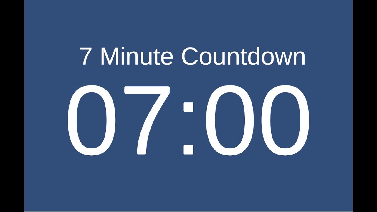 7 minute countdown timer - YouTube