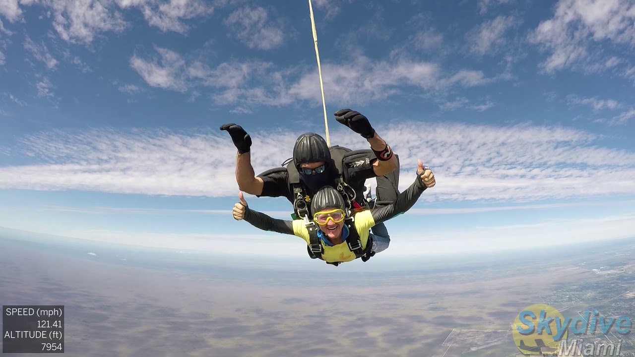 Sherry's breathtaking adventure at Skydive Miami (11-18-2019) - YouTube