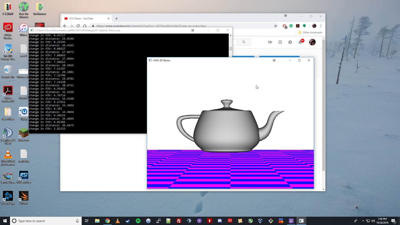 HW3 OpenGL Rotation, Dolly Zoom & Ortho Projection - YouTube