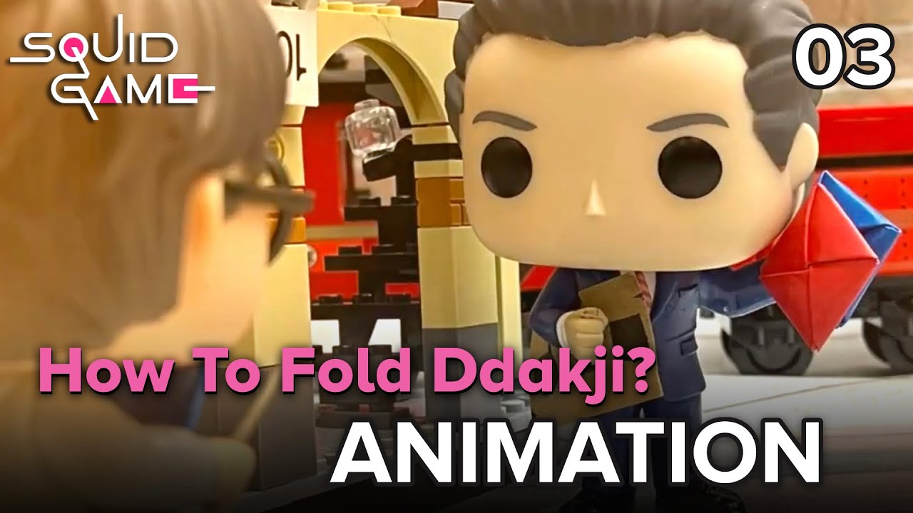 How to fold Ddakji / Pogs Origami Tutorial Squid Game Recruiter Game Ep ...